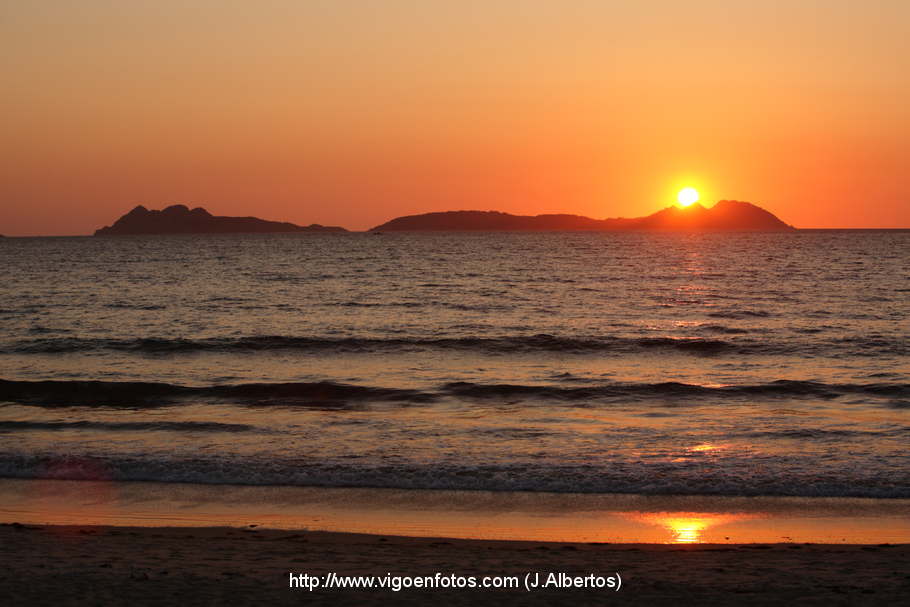 IMAGENS DE PÔR DO SOL NO MAR. OCASO. SAMIL. PAISAGENS. GALIZA. ESPANHA ...